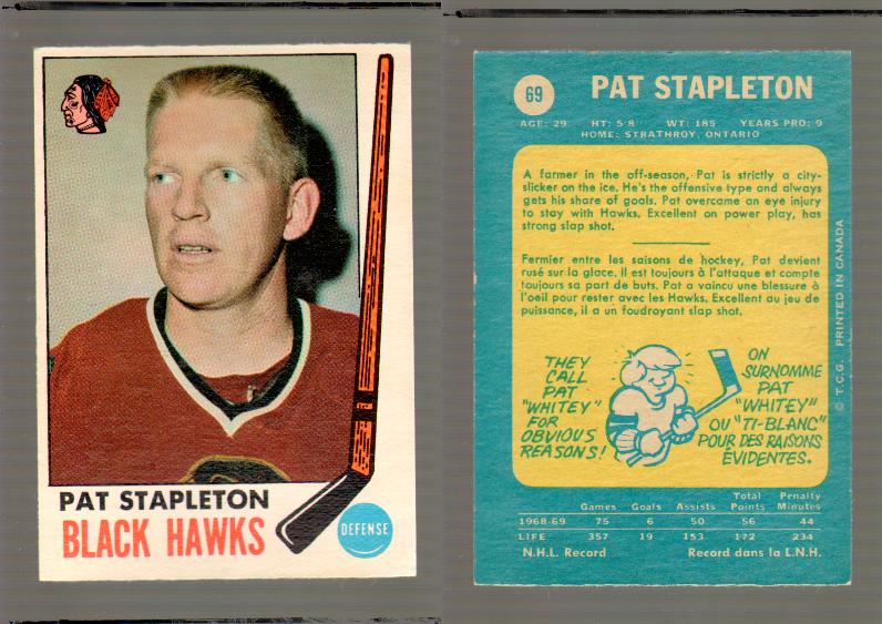 CS77083999 :: 1969-70 O-PEE-CHEE HOCKEY CARD #69 PAT STAPLETON ...