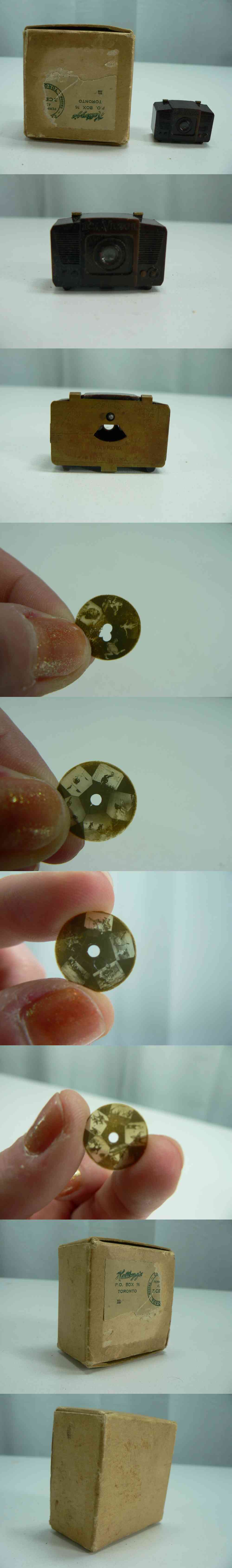 CS71580701 :: 1950 KELLOGG'S PEP RCA VICTOR TOY TELEVISION VIEWER & BOX ...