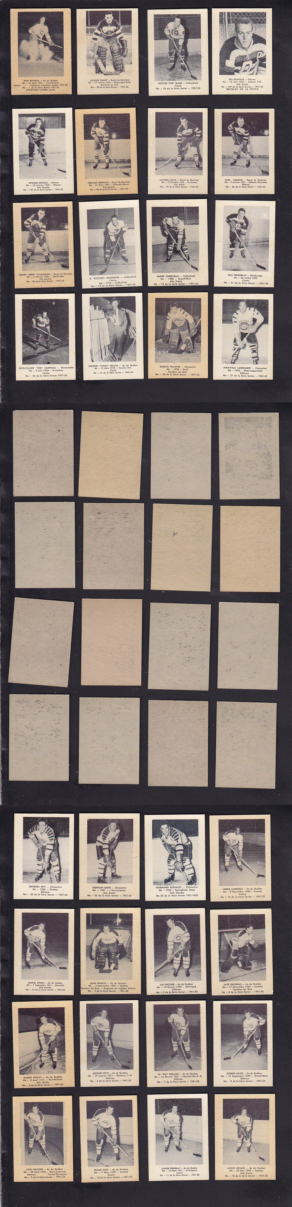 CS77982117 :: 1951-52 LAVAL DAIRY HOCKEY CARD FULL SET 109/109 ...