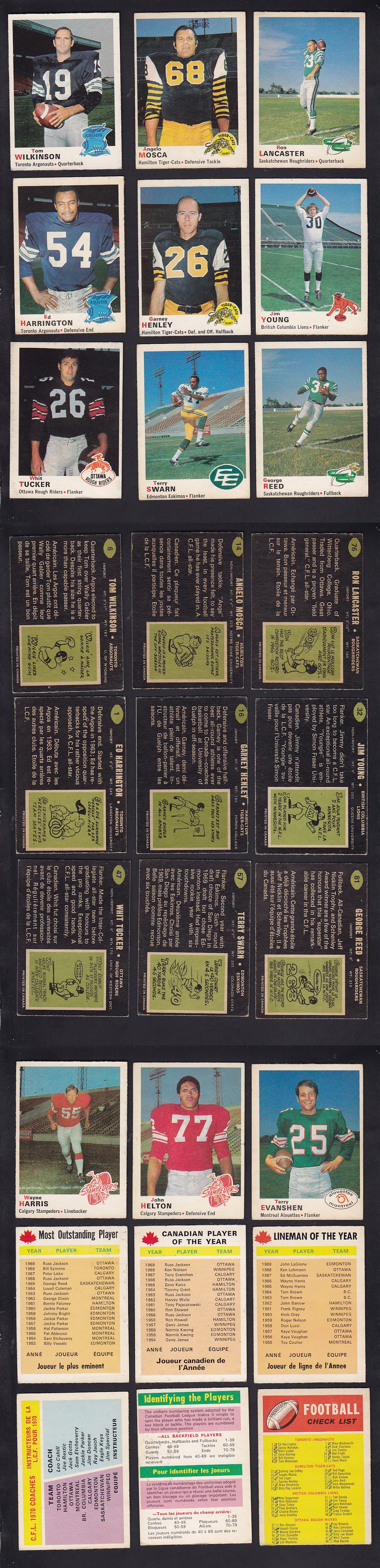 CS21857515 :: 1970 CFL O-PEE-CHEE FOOTBALL CARD FULL SET 115/115 ...