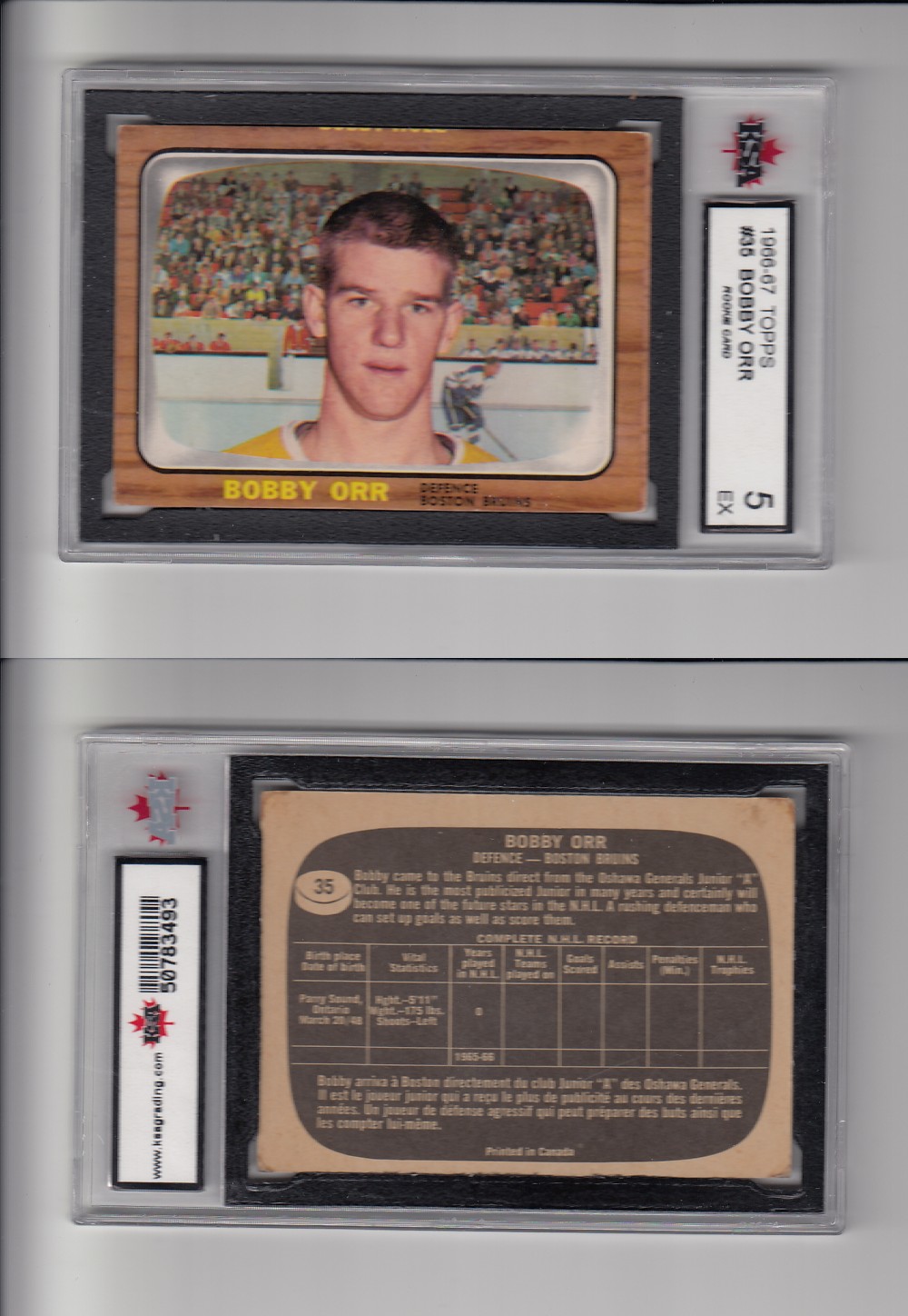 CS79705861 :: 1966-67 TOPPS BOBBY ORR #35 ROOKIE CARD - CAPITAL SPORTS ...