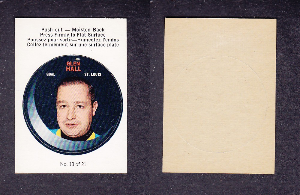 CS62262768 :: 1968-69 O-PEE-CHEE PUCK STICKERS #13 G. HALL - CAPITAL ...