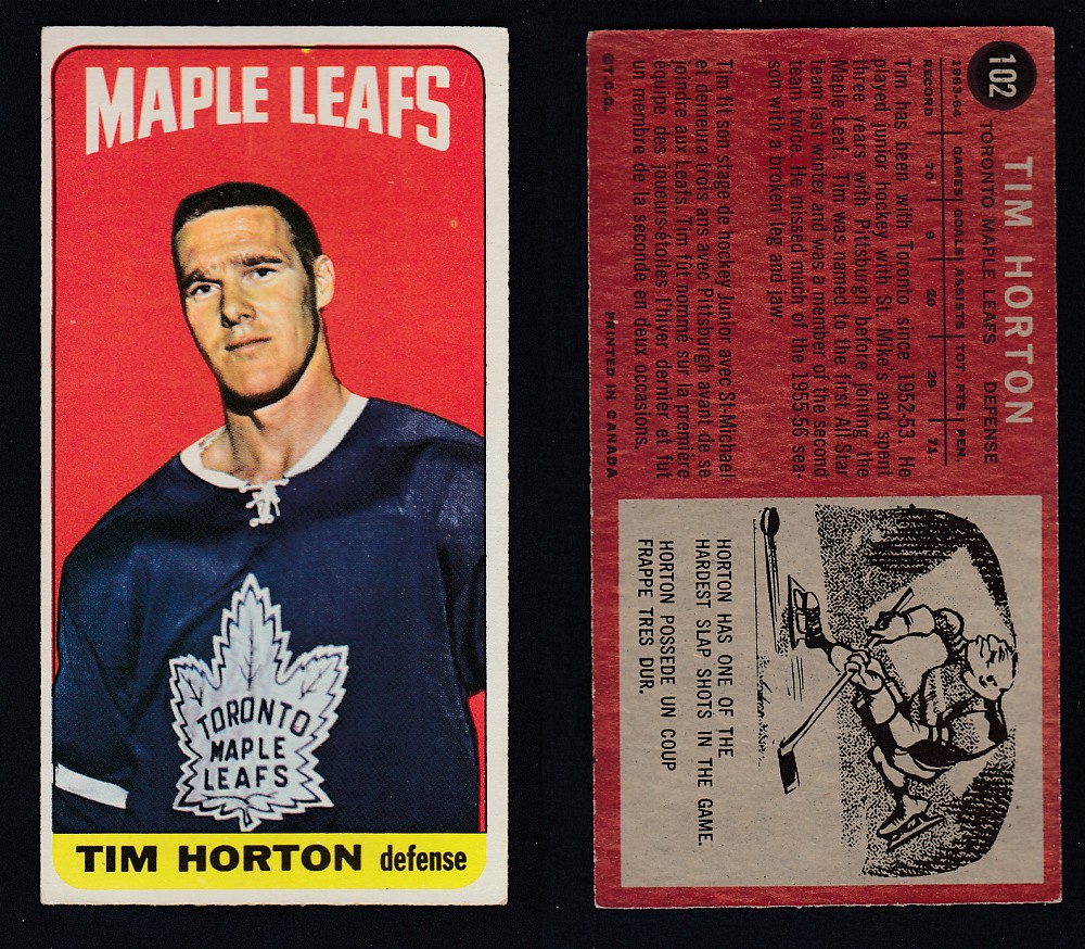 CS48791856 :: 1964-65 TOPPS HOCKEY CARD #102 T. HORTON - CAPITAL SPORTS ...