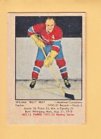 CS88637772 :: 1951-52 PARKHURST HOCKEY CARD # 13 BILLY REAY - CAPITAL ...